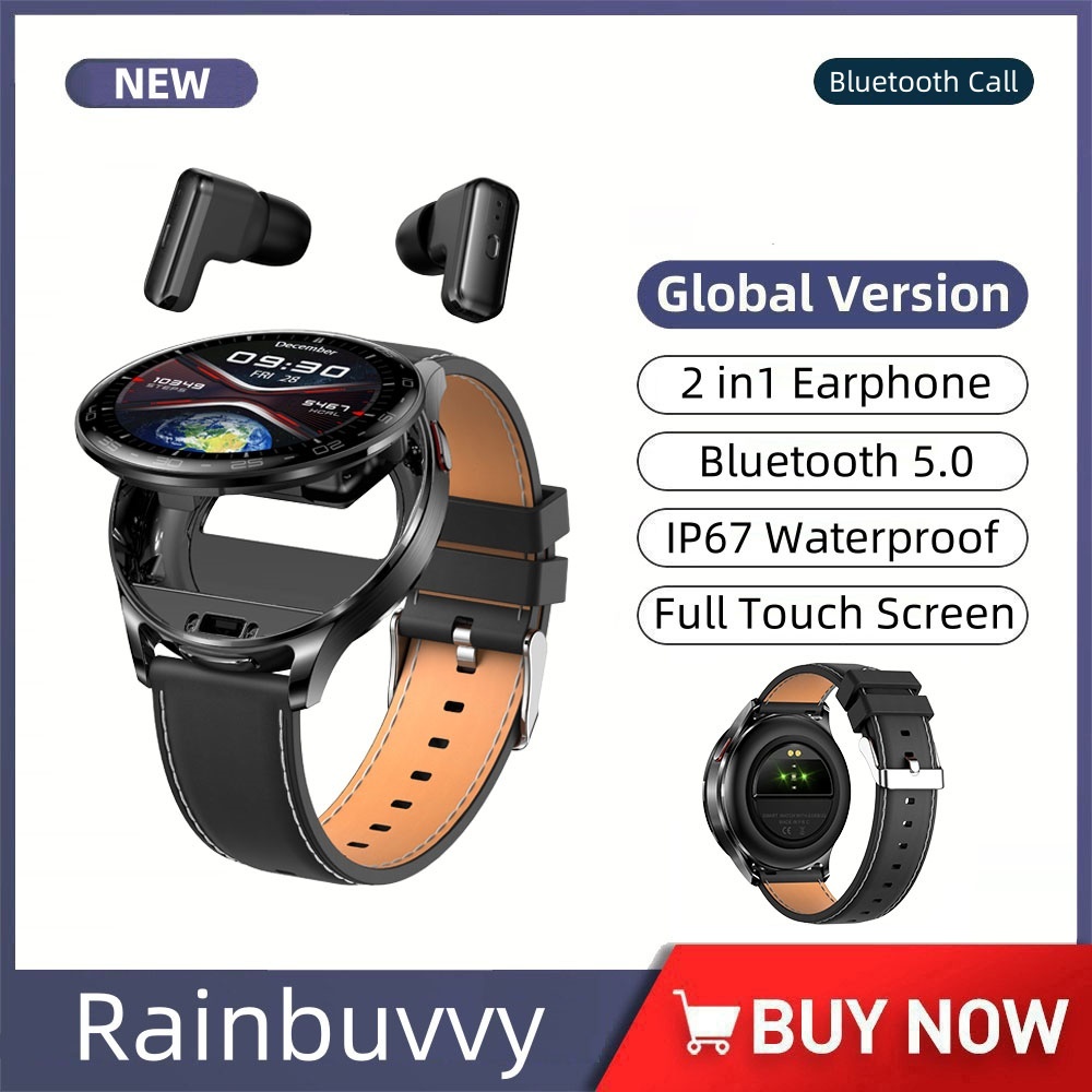 2024 New Rainbuvvy T97 2-in-1 Wireless Earphone Smart watch 1.39inch ...