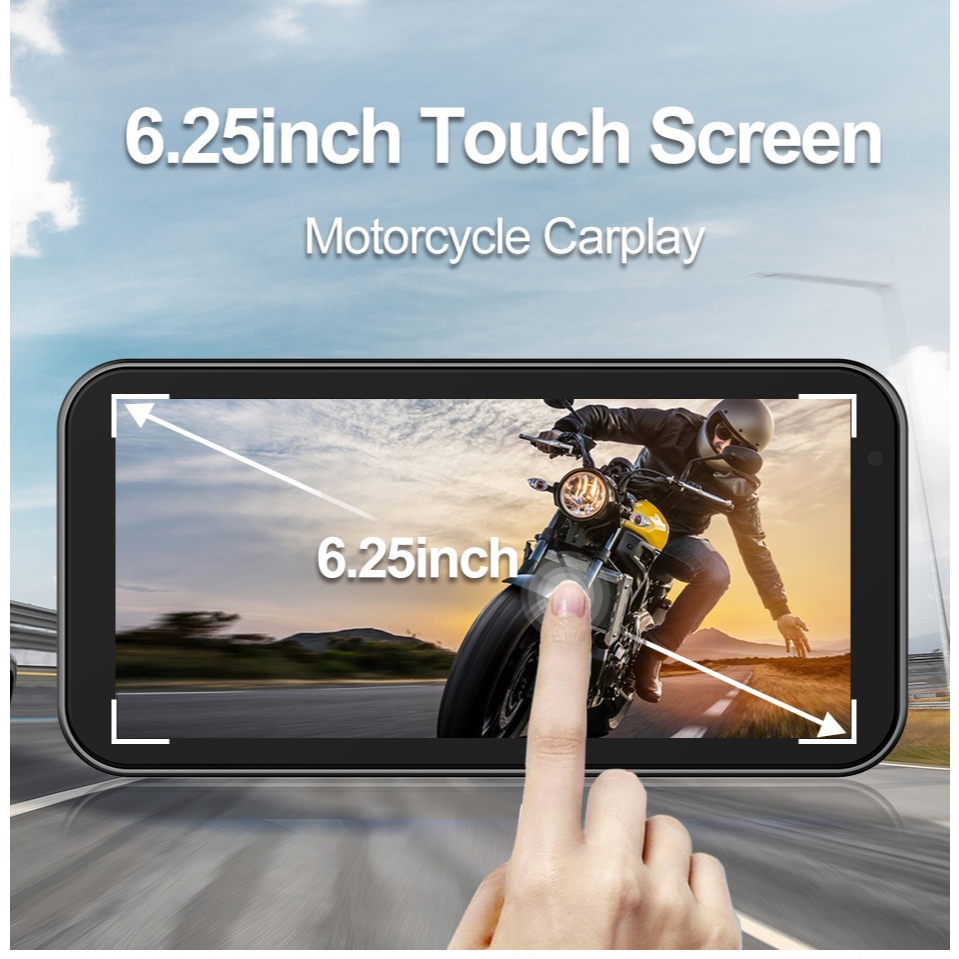F83 Motorcycle Carplay Screen MP5 Device 6.25-inch Waterproof 1080P ...