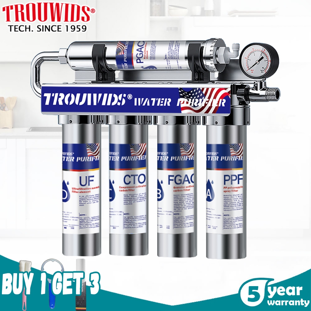 TROUWIDS Stainless Steel Drinking Water Filter Tap Mineral Water ...