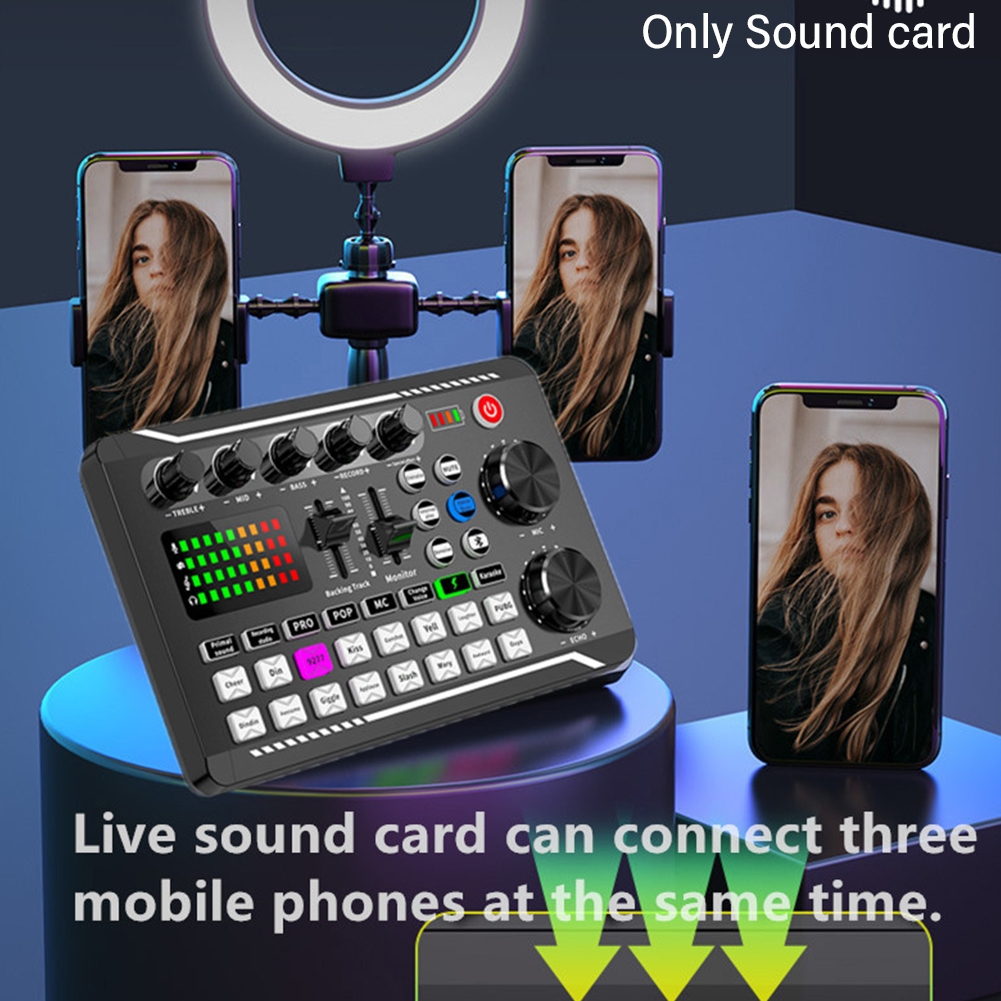 Sound Card 16 Sound Effects Noise Reduction Mixers Headset Mic Voice ...