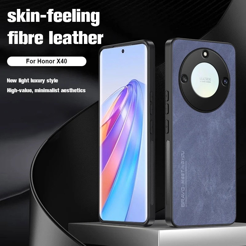 For Honor X9a Fiber Leather Skin Feel Back Case Honor X9b Honar Xonor X ...