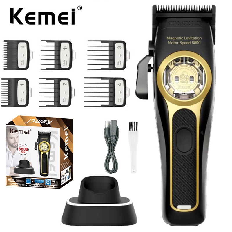 Kemei 2373 Barber Fade Hair Clippers Professional Cordless Hair Trimmer Electric Men Hair ...