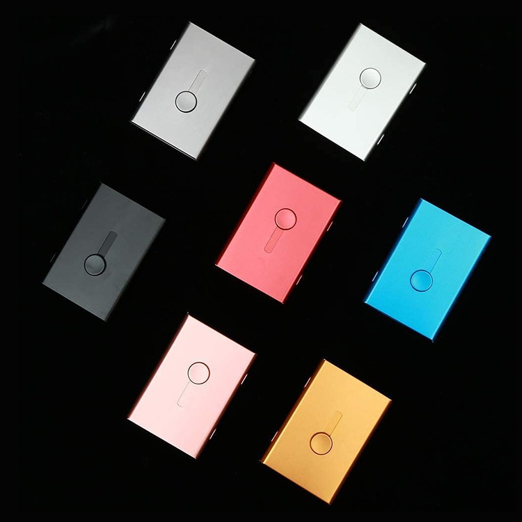 Metal Business Card Holder Slide Out Pocket Card Cases Aluminum Cards ...