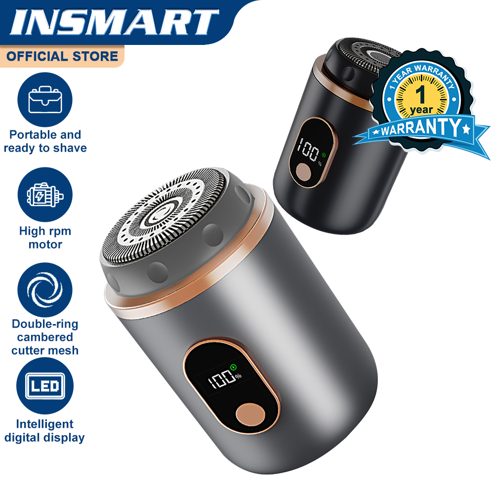 INSMART Mini Men Electric Shaver X100 Digital Display Waterproof ...