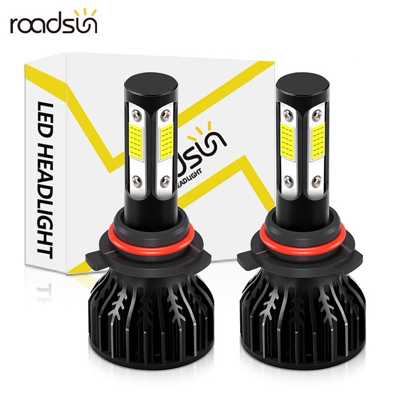 Roadsun 2pcs H4 LED Car Headlight Bulbs H7 H11 9005 HB3 9006 HB4 H13 ...