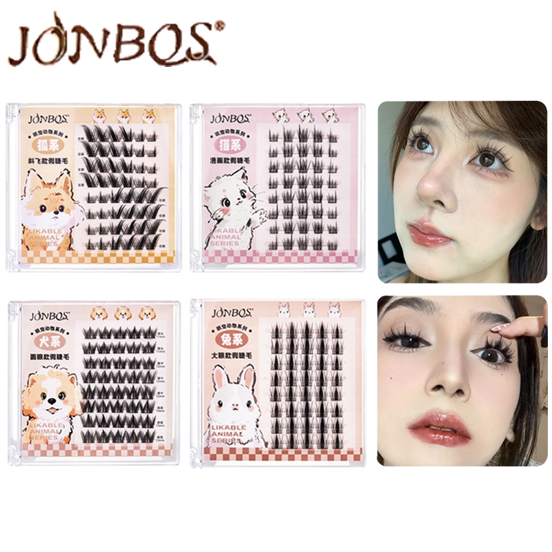 JONBOS single cluster false eyelashes natural simulation fox tie ...