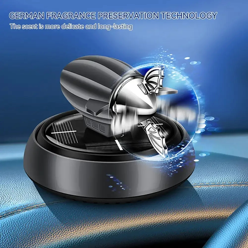 Solar Car Aromatherapy Fragrance Ornaments Solar Air Freshener Airship ...