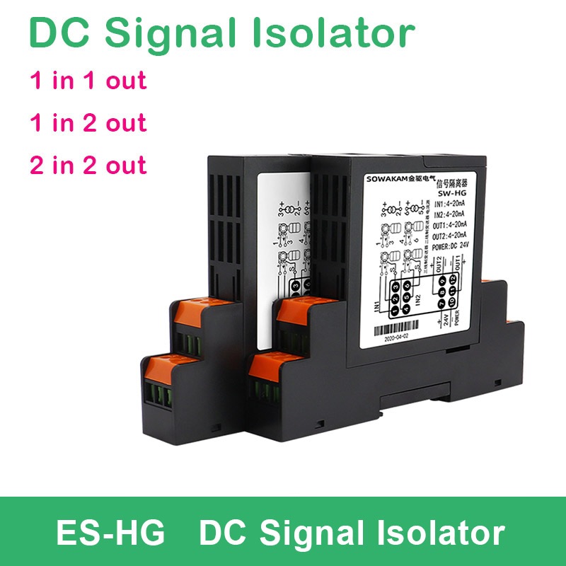 75mV DC signal isolator 4-20mA signal converter 0-10V current voltage transmitter 1in 2 out ...