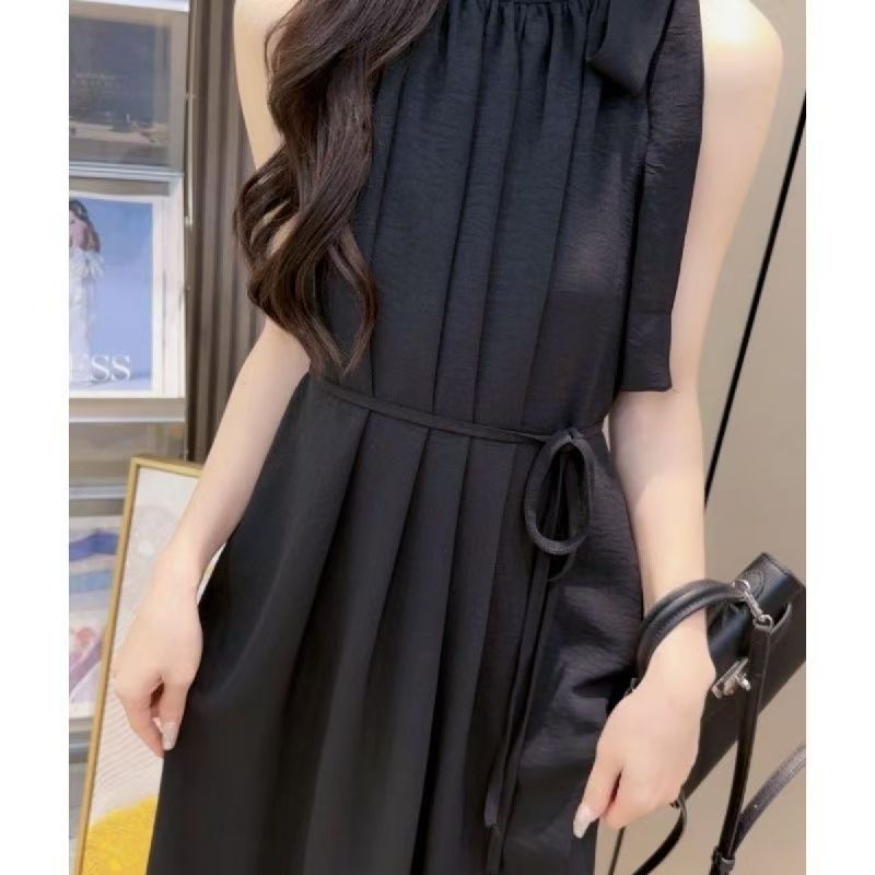 [XIAO] French Off-the-Shoulder Vest Dress Women Summer New Style Laced ...