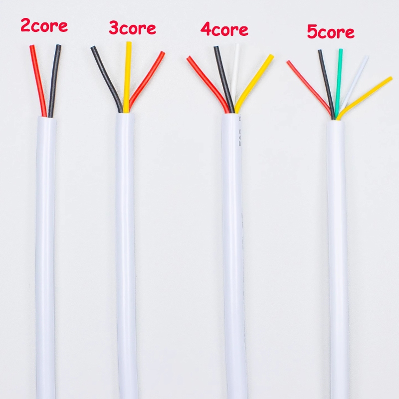 White UL2464 Sheathed Wire Cable 26 24 22 20 AWG Copper Signal Cable 2 3 4 5 Core Soft ...