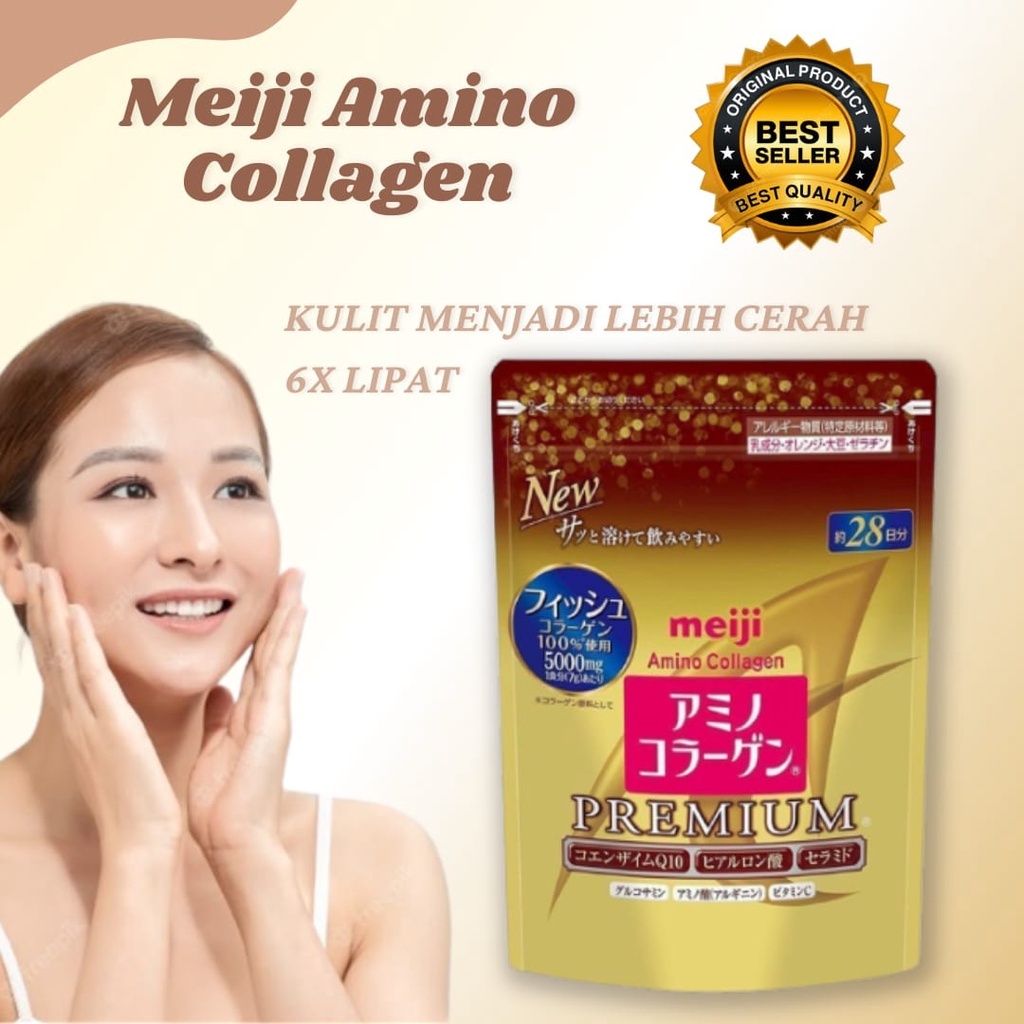 Meiji Amino Collagen Premium Gold Refill 28 Days/Meiji Premium/Meiji Amino Collagen 196 gram ...