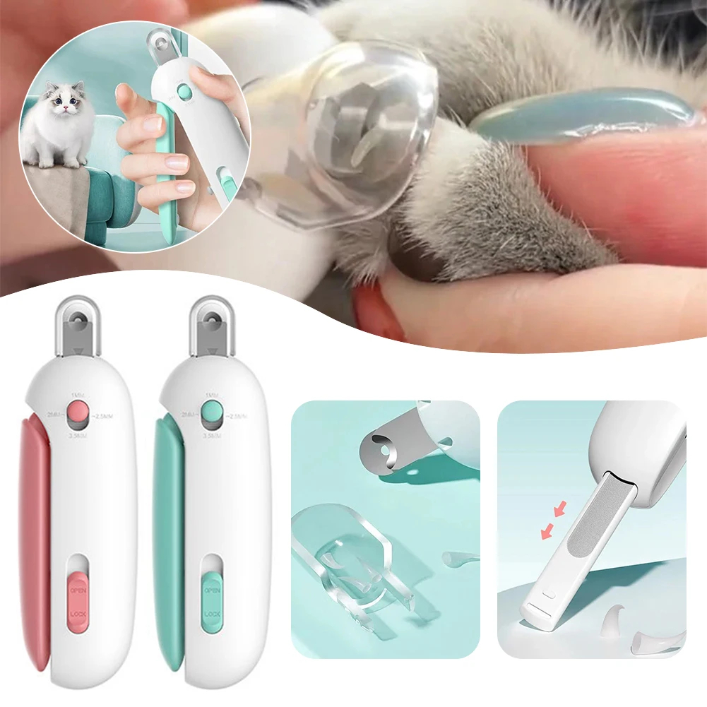 2 In 1 Professional Pet Nail Clippers with Adjustable Hole Cat Dog Nail ...