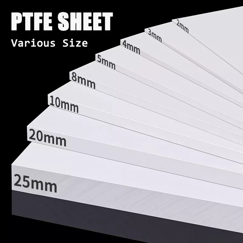 PTFE Sheet Teflon White Plate Hard Plastic Board Thick 0.2~30mm Thermoplastic Natural ...