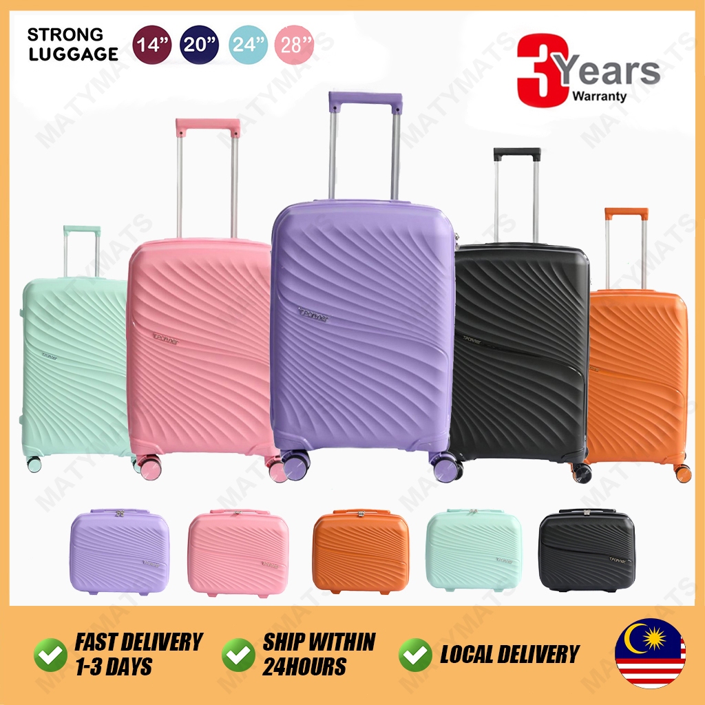 24/20/24/28inch Beg Bagasi Zip Rangka Falling Resistant Frame Zip ...