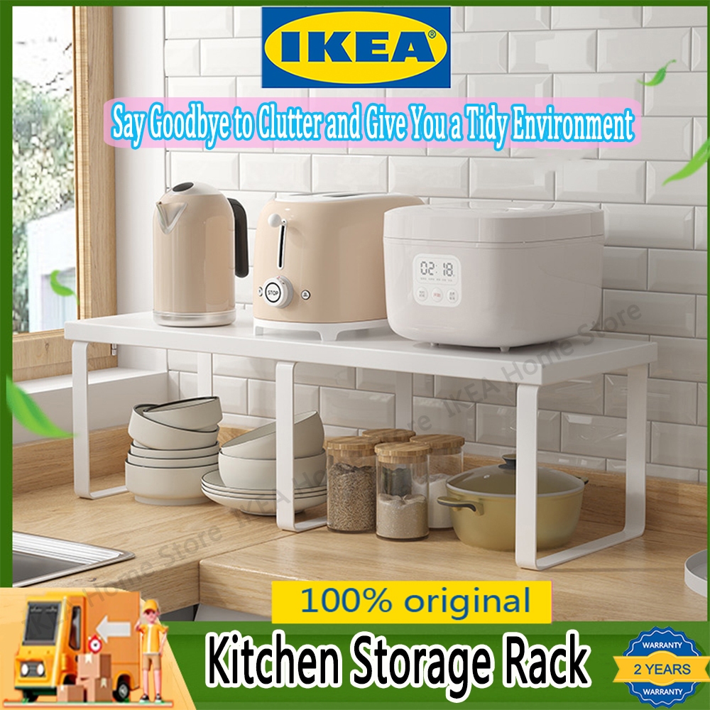 IKEA Kitchen Countertop Storage Rack, Wooden Display Rack Lift Rack ...