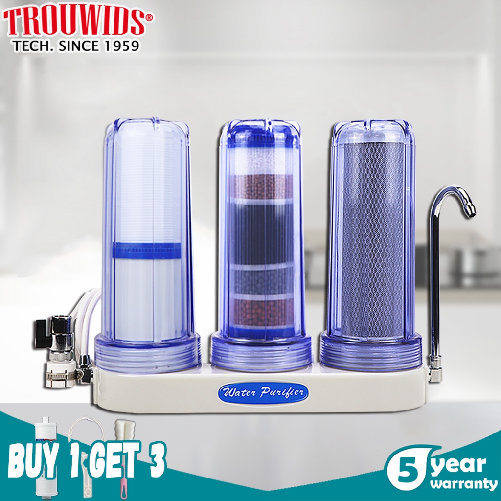 TROUWIDS Alkaline Water Filter Penapis Air Tap Deep Well Water ...