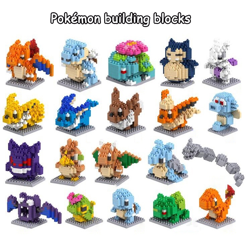 Pokémon Building Blocks Nano Building Blocks Pikachu Charizard Building Blocks Toys | Shopee ...