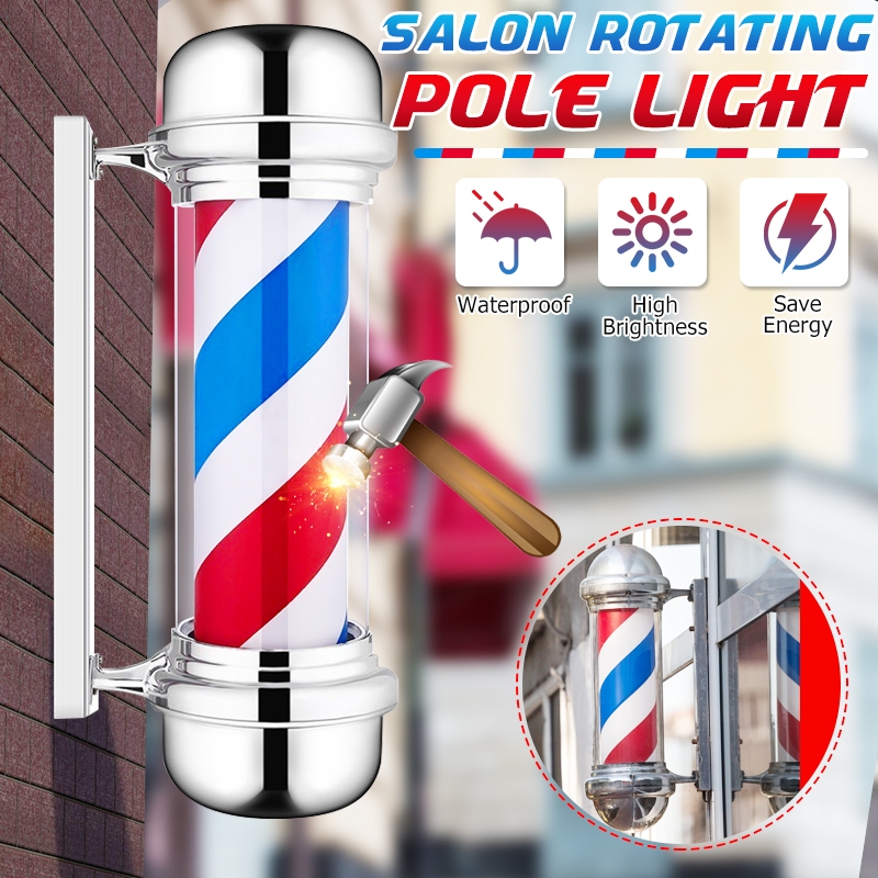 72cm x 22cm x 25cm Barber Pole Led Light Hair Salon light Rotating ...