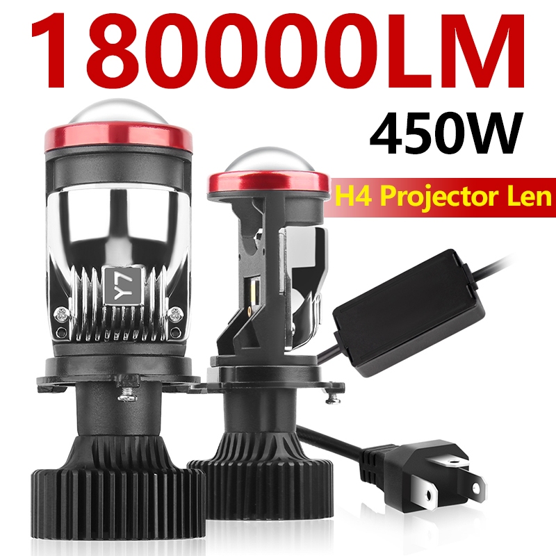 Roadsun 1 Pair Super Bright LED Headlight H4 Canbus Bi LED Mini Lens Car Headlight Bulb LHD ...