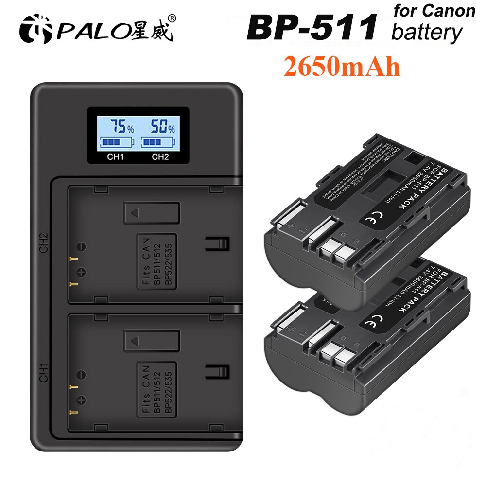 PALO⚡BP-511 BP-511A Battery for Canon EOS 5D 50D 40D 20D 30D 10D Rebel ...