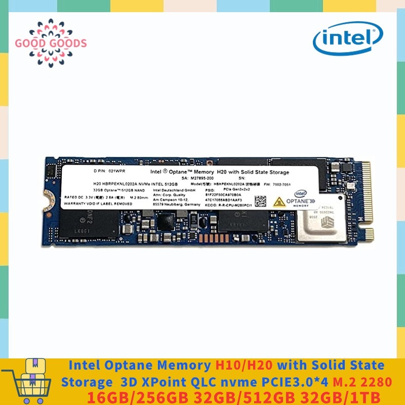 Intel Optane Memory H10/H20 with Solid State Storage 3D XPoint QLC 16GB ...