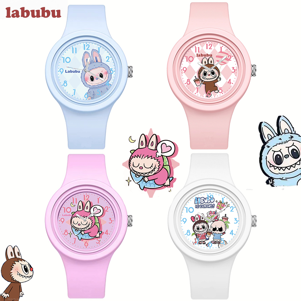 LABUBU Watch for Kids Girls Candy Color Silicone Strap Cartoon Cute ...