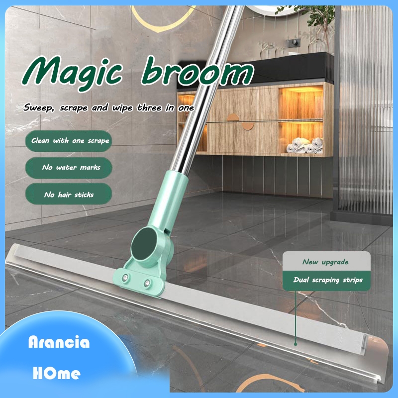 *READY STOCK AT MALAYSIA*New Magic Silicone Broom Scraper Retractable ...