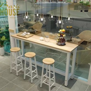 Basic house NEW Simple Long High Table Bar White Black Table Home ...