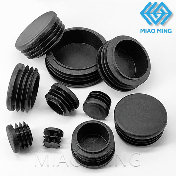 1pcs φ16mm-76mm Round Blanking End Cap / Plastic Tube Plug Black ...