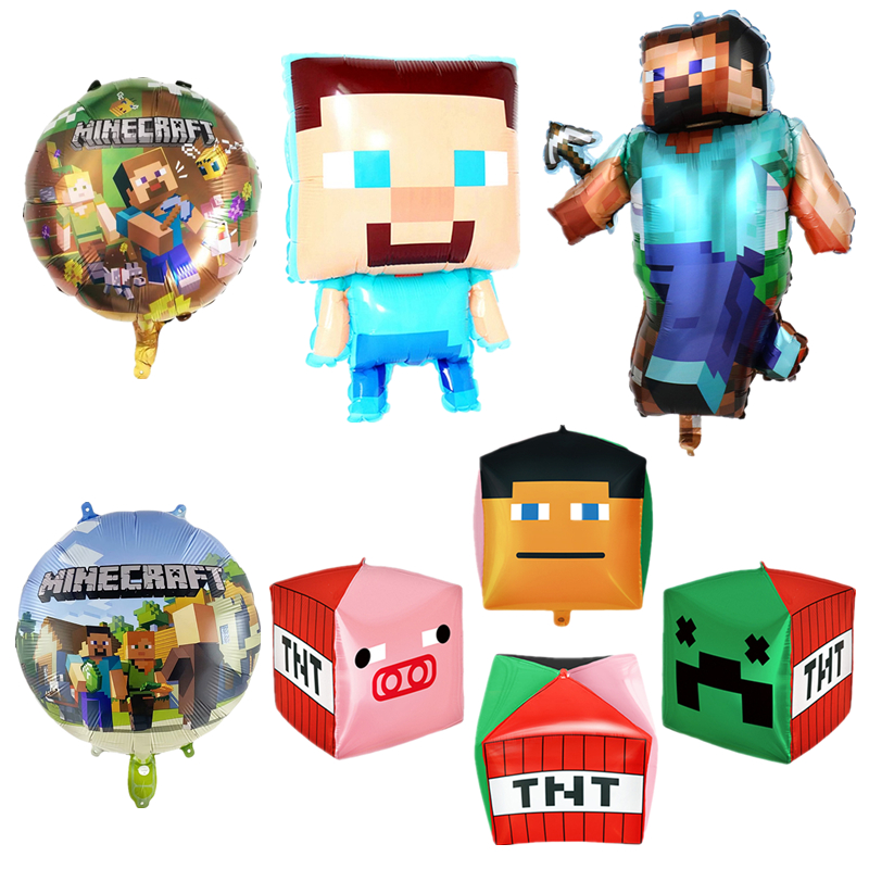 Minecraft Play Time Balloon Aluminum Helium Foil Balloon For Kids Party ...