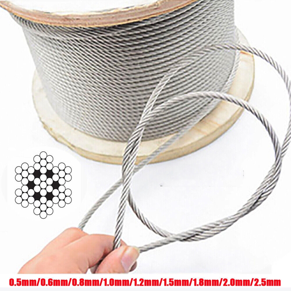 Steel Wire Rope Metal Cable Rigging 304 A2 Stainless Steel Wire Rope ...
