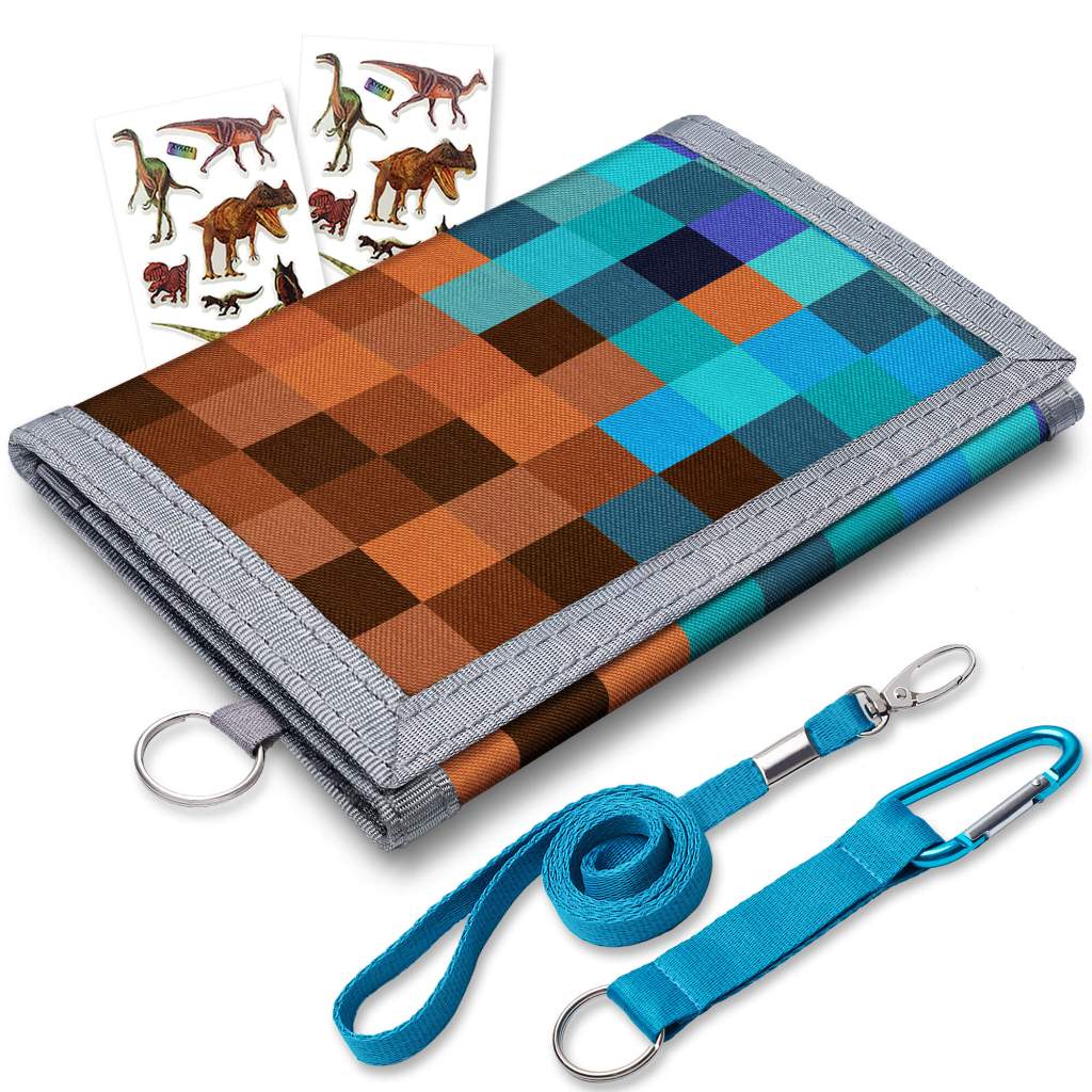 Kids Wallets for Boys, Minecraft, Trifold with Chain, Boys Wallet for ...