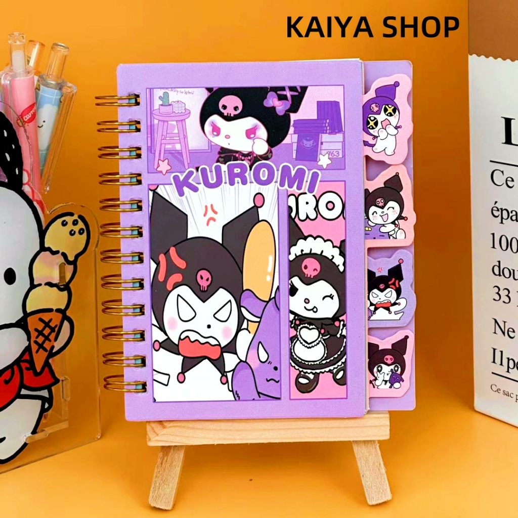 Sanrio Notebook A6 Melody Kuromi Notebook Kids Sticker Student notepad ...
