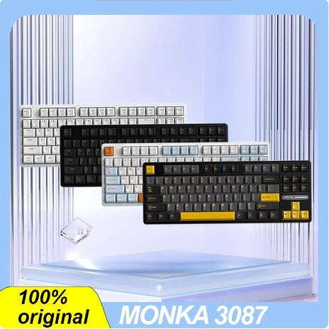 Monka 3087 /3087 Pro /3087 V2 Mechanical Keyboard Tri-Mode Wireless 2 ...