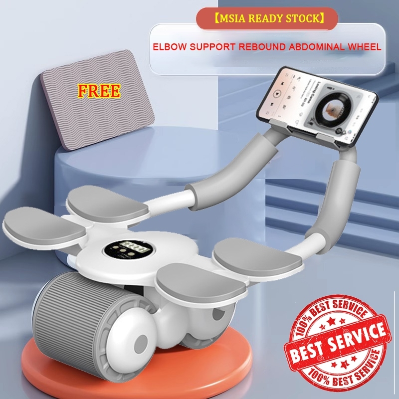 【Msia Ready Stock】Upgraded Abdominal Wheel Elbow Support Rebound Roller ...