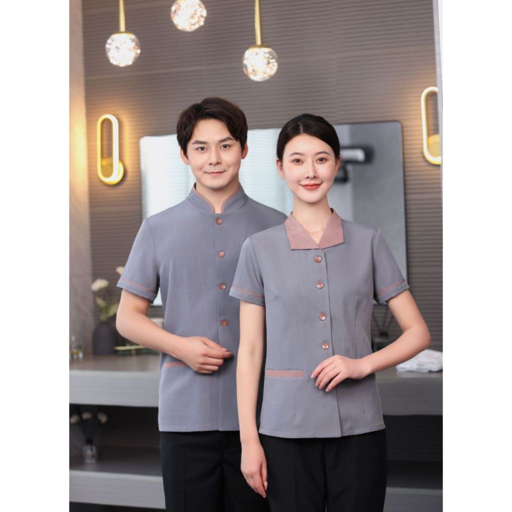 Cleaning Service Uniform men Short Sleeve Property Cleaning Staff Suit ...