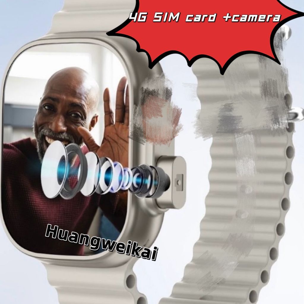 【4G SIM card】TOP Ultra2 Smart Watch with hd camera for Men Women watch ...