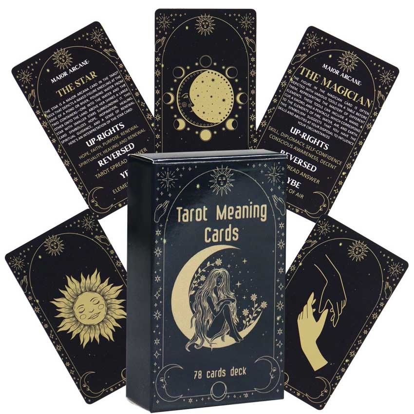 10.3x6 cm Tarot Meaning Cards A 78-Card Tarot Deck Card Games No Manual ...