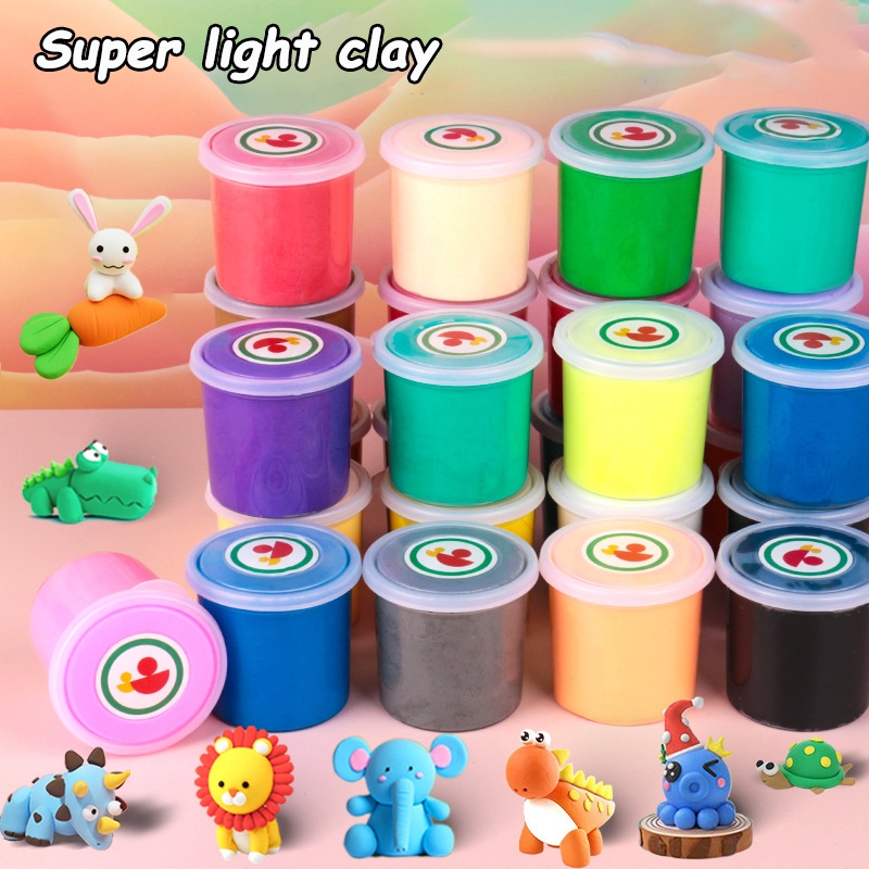 New 50g/Can Colors Super Light Clay Set Non-Toxic Ultralight Diy Air ...
