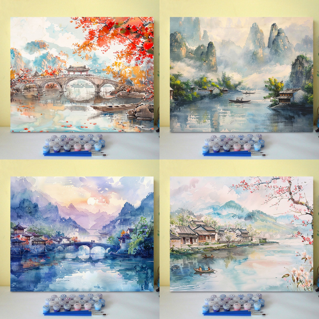 【ORFON】40×50cm Painting By Number/canvas painting/landscape painting/Hand drawn gifts/Living ...