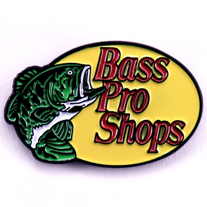 Bass Pro Shops Logo Lapel Pin Vintage Metal Hard Enamel Pin Fishing ...
