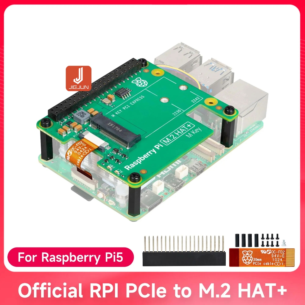 Official Raspberry Pi 5 M.2 HAT+ Gen2 Gen3 NVME M.2 SSD 22302242 Size ...