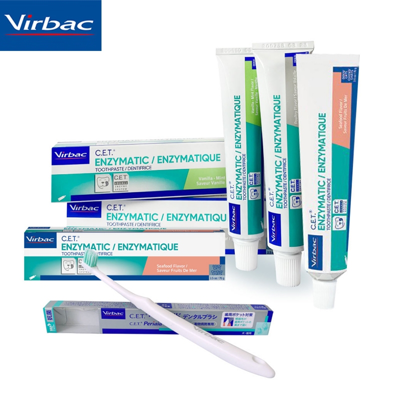 Virbac C.E.T Enzymatic Toothbrush Toothpaste for Dogs and Cats Chicken ...