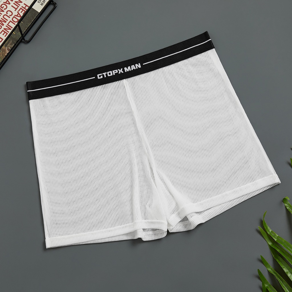 Men's Boxer Briefs Mesh Boxer Briefs Transparent Sexy Mesh Men's Briefs ...