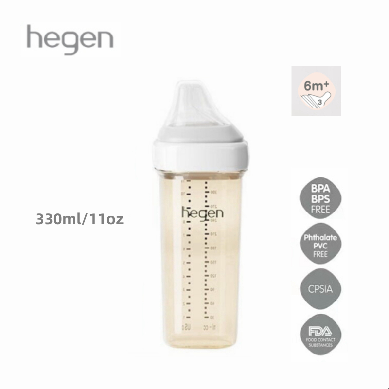 Hegen PCTO™ Feeding Bottle PPSU With Fast Flow Teat 6m+ Baby Bottle 330ml/11oz - White | Shopee ...
