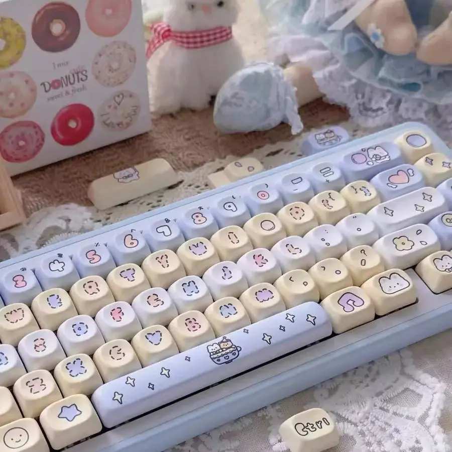 Cute Keycap MOA Profile Key Cap Theme Park Keycap Gift PBT Keycaps 130 ...
