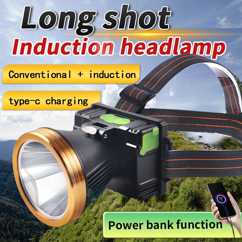 LED headlight super bright light rechargeable inductive charging ...