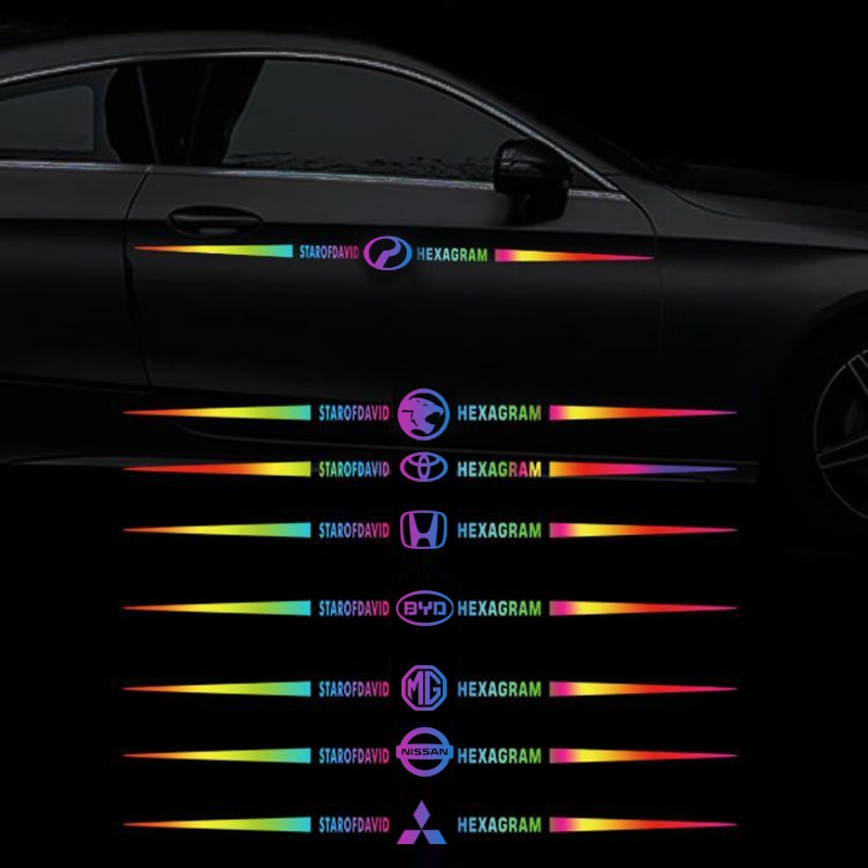 Colorful decorative stickers modified creative car body flower fuel ...