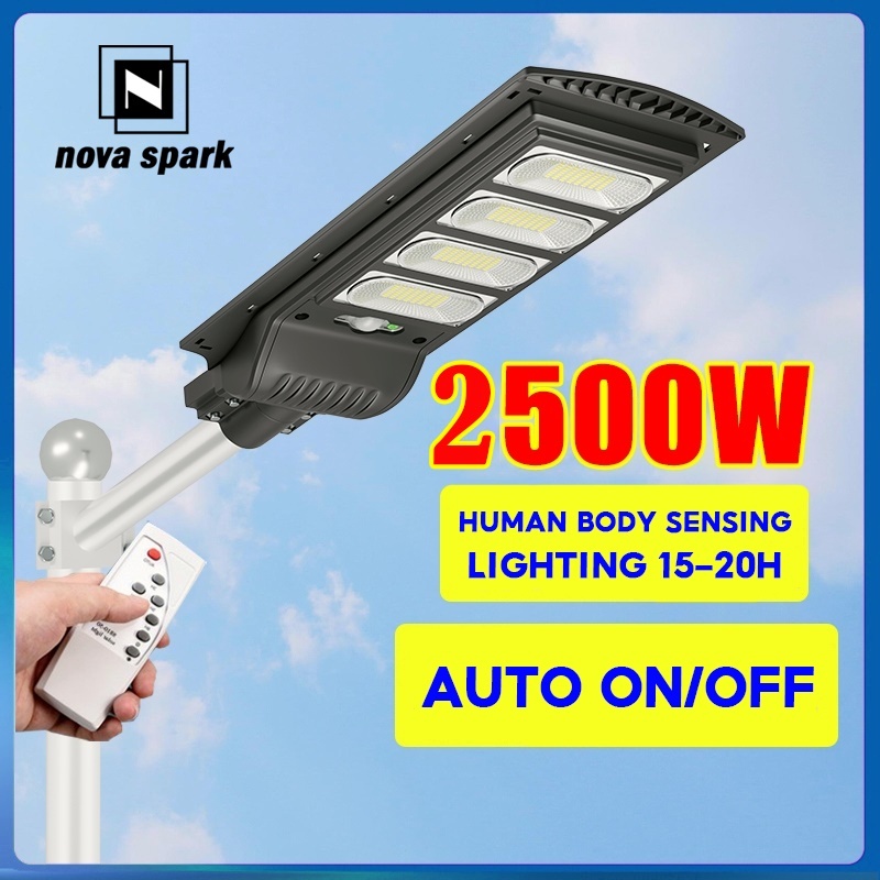 Solar Light LED Street Light Lampu Solar Spotlight Kuasa Tinggi Lampu ...