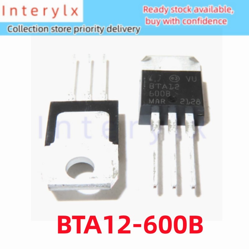 1pcs/lot BTA12-600BWRG BTA12-600B 12A TO-220 Straight Plug Two-Way ...